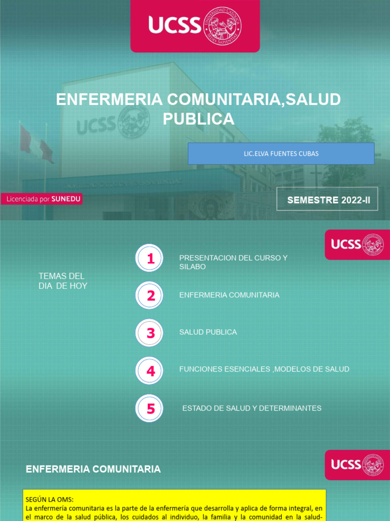 1era Clase Comunitaria | PDF | Enfermería | Teoría