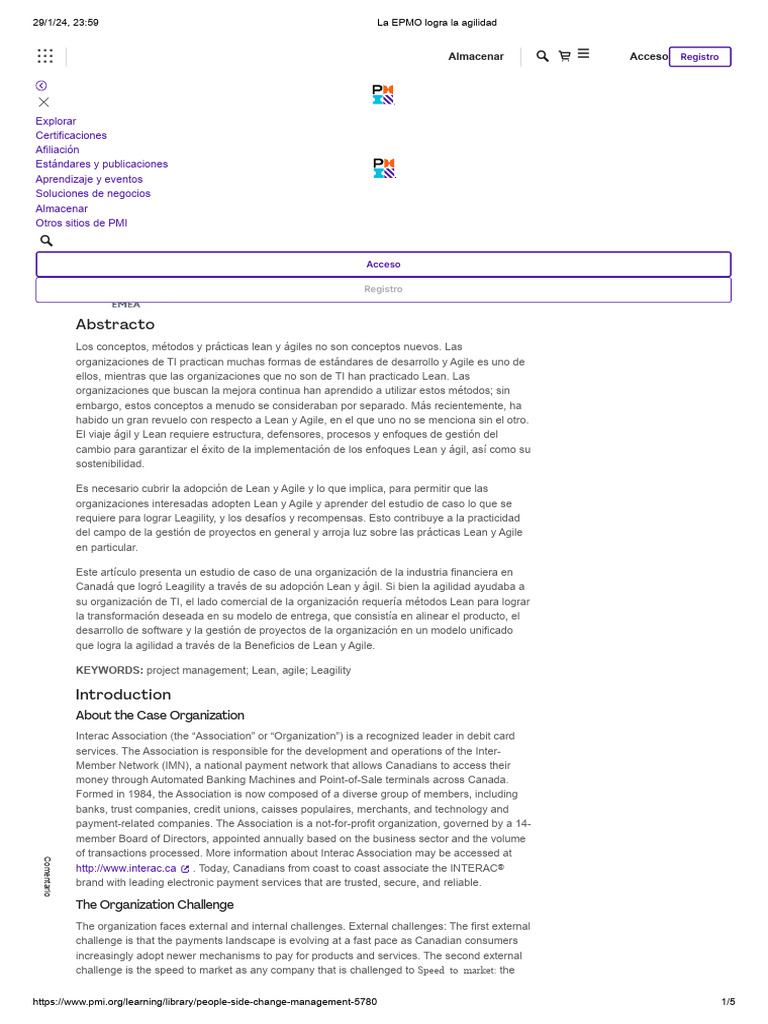 La EPMO Logra La Agilidad | PDF | Agile Software Development | Lean ...