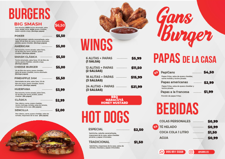 Menu Gans v3 | PDF | Pancho | Cocinando
