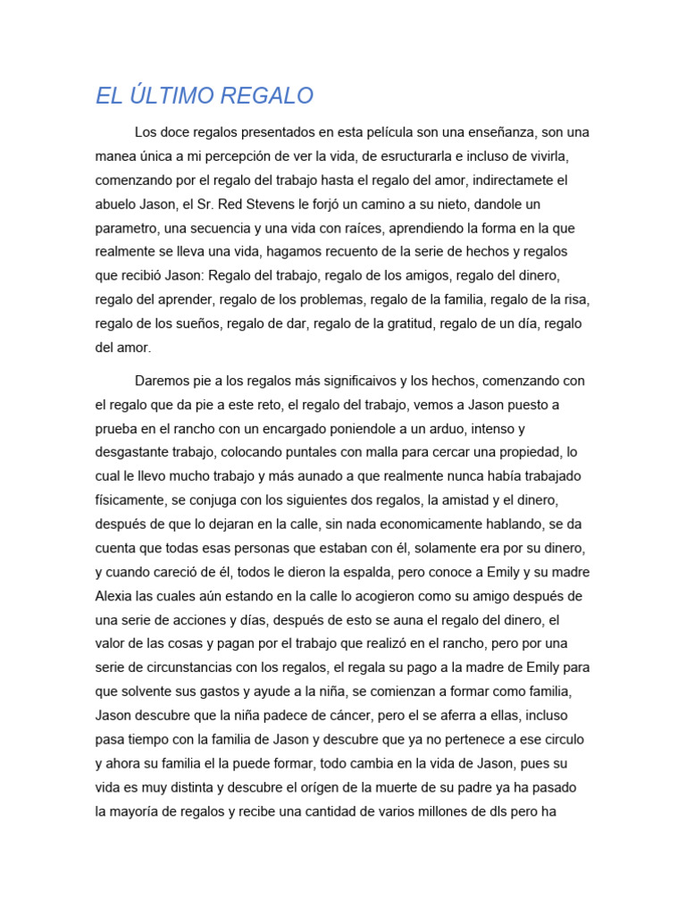 El Ã - Ltimo Regalo | PDF | Poesía