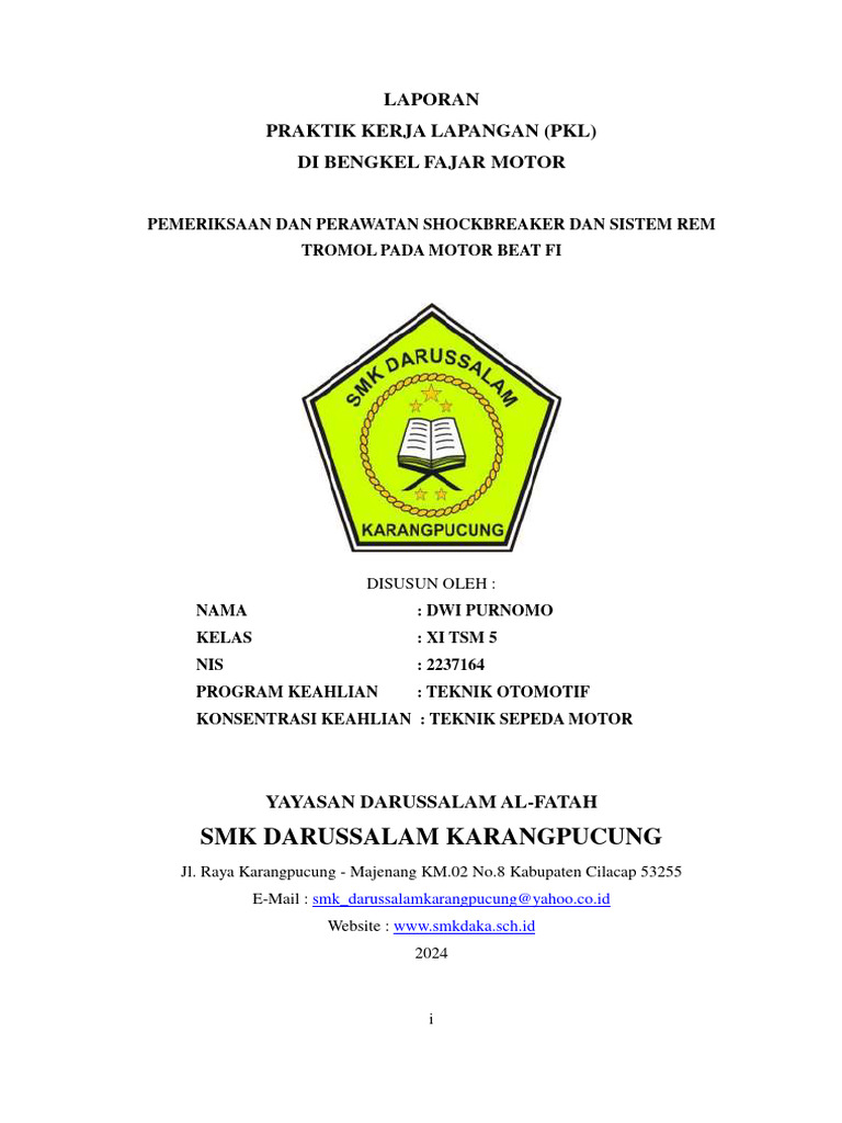 Laporan PKL Dwi | PDF | Teknologi & Rekayasa