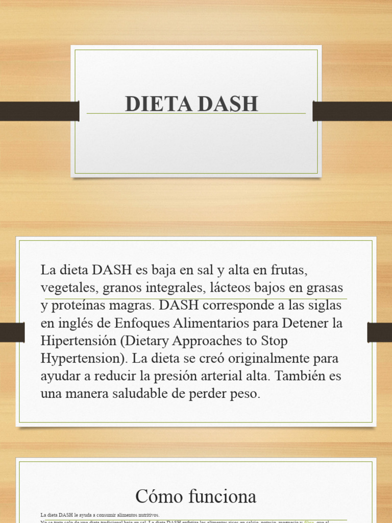 Dieta Dash | PDF | Dieta tablero | Alimentos
