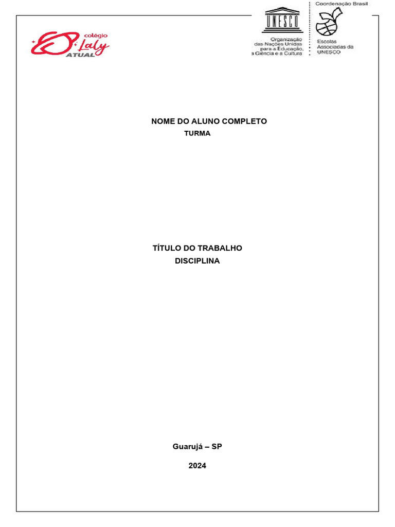 Capa de Trabalho LALY | PDF