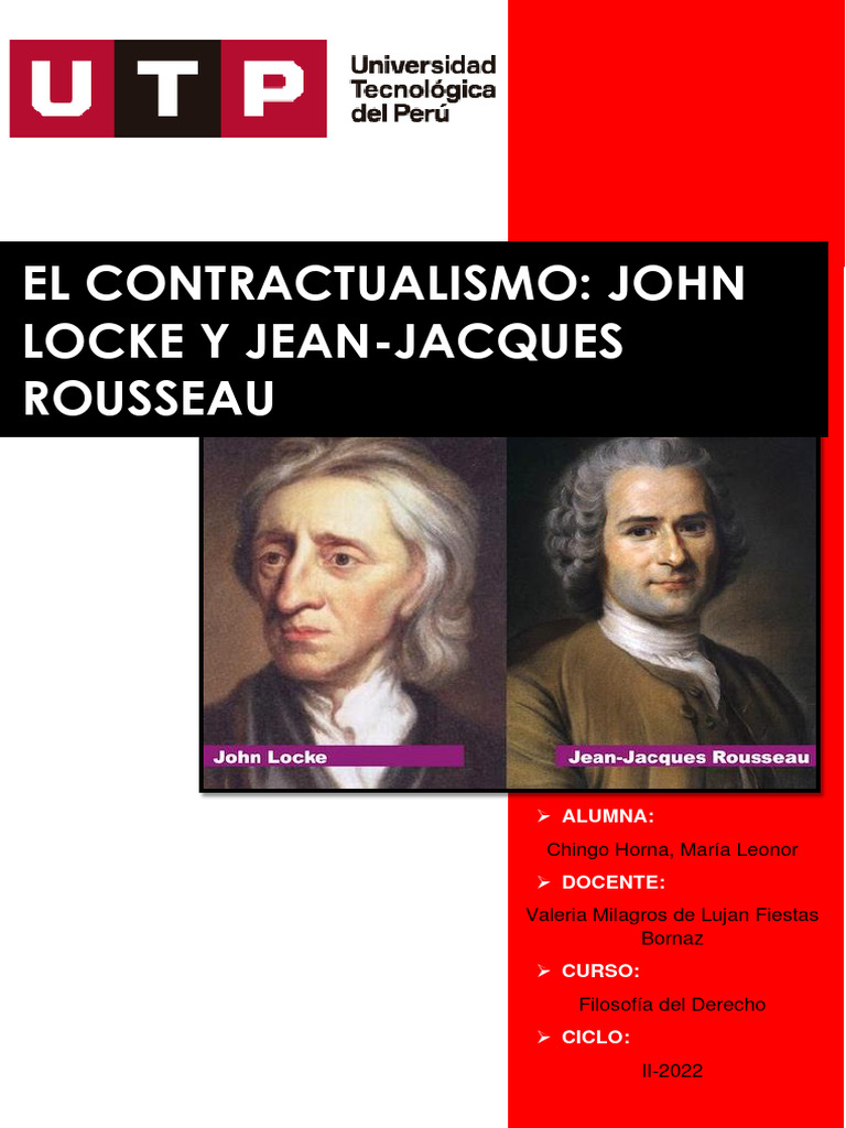 El Contractualismo, John Locke y Jean-Jacques Rousseau | PDF | Jean ...
