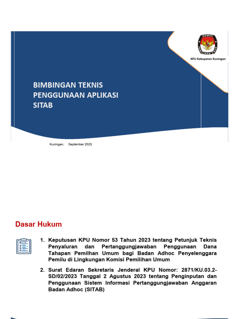 Materi Bimtek SITAB | PDF | Teknologi & Rekayasa