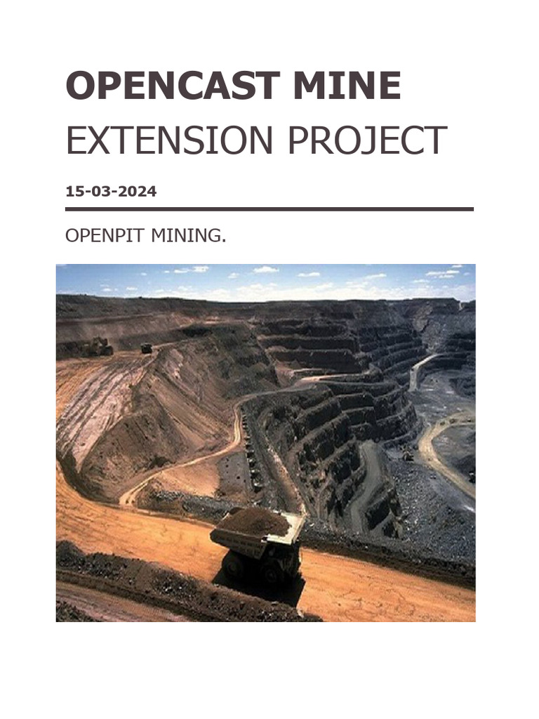 Sustainable Open-Cast Coal Mine Extension | PDF | Mining | Hazards