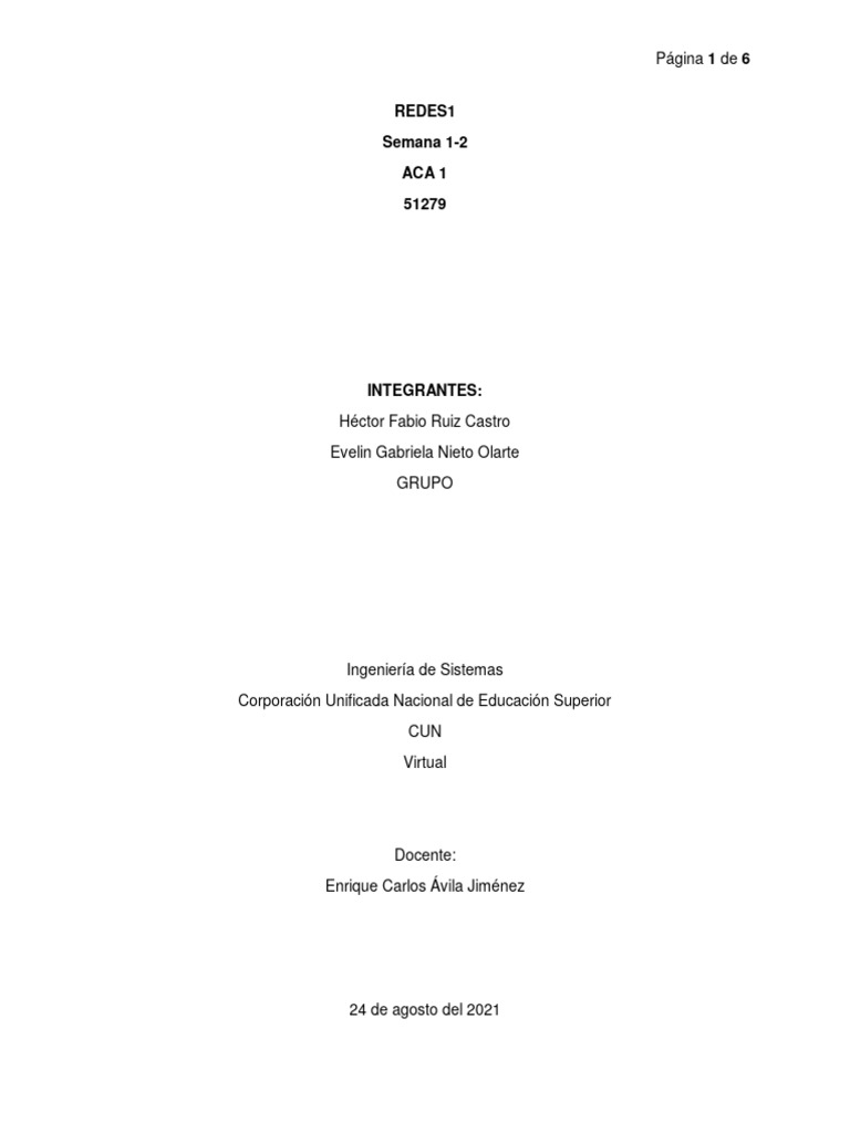 Aca 1 Redes 1 | PDF | Microondas | Antena (Radio)