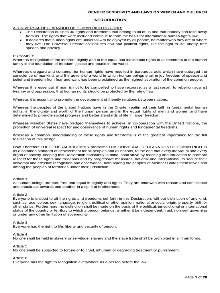 Gender Sensitivity in Women's Rights Laws | PDF | Detention ...