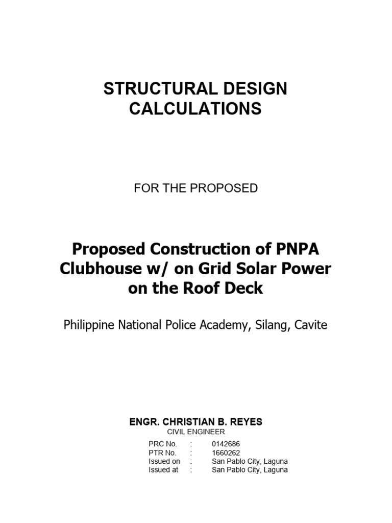 Design Calculations PNP CAVITE | PDF | Mechanical Engineering ...