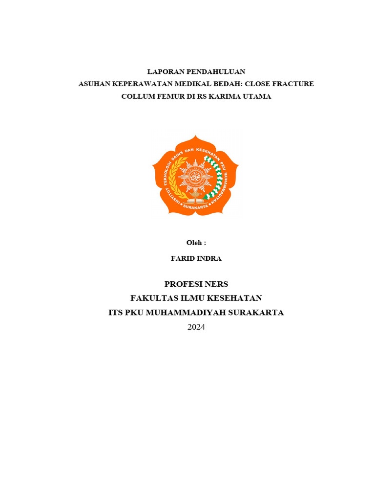 Asuhan Keperawatan Fraktur Collum Femur | PDF