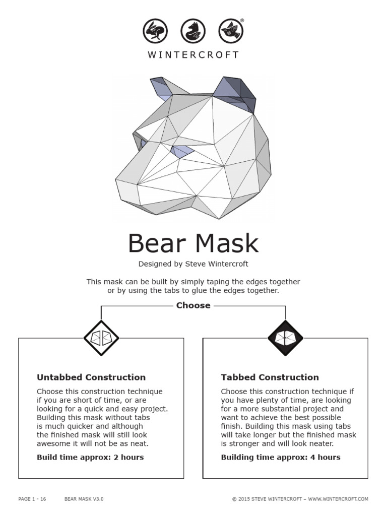 Mascara Oso Craft | Download Free PDF | Adhesive | Paper