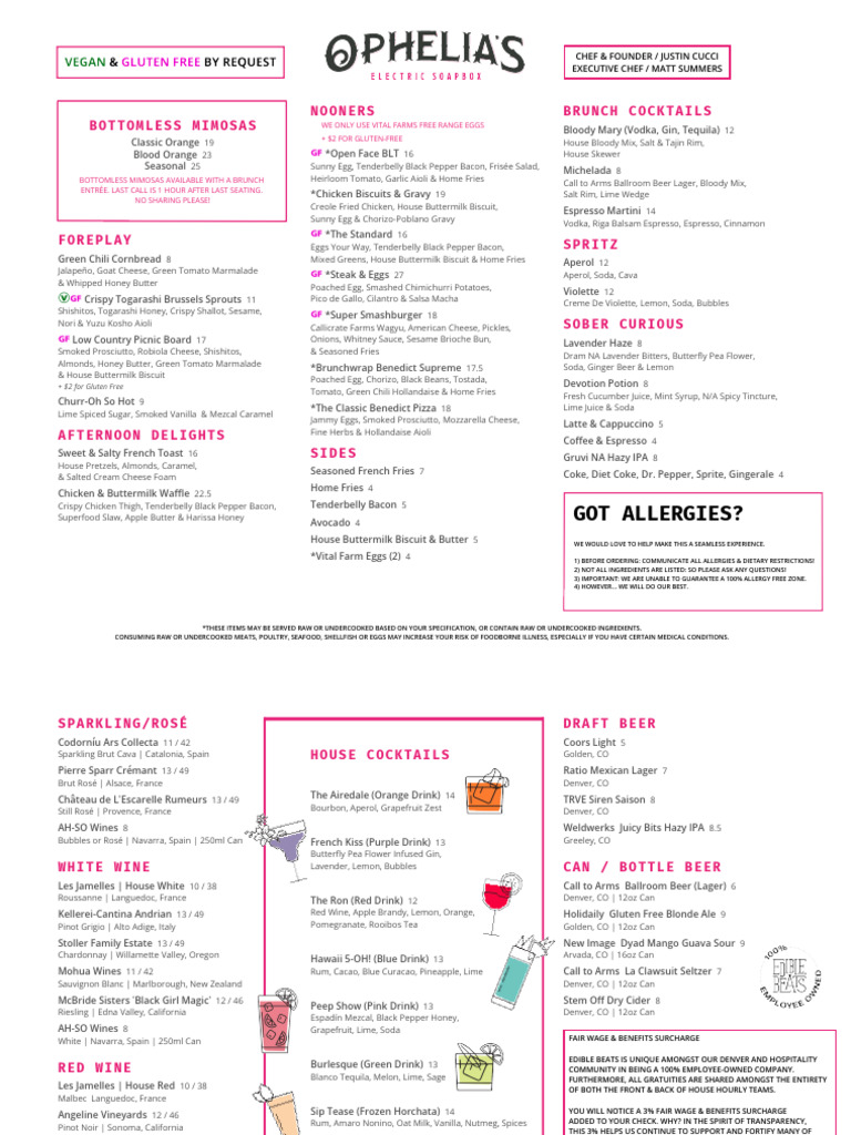 Ophelias-TERRASLATE-Brunch-Menu-12_19_23 | Download Free PDF | Drink | Rose