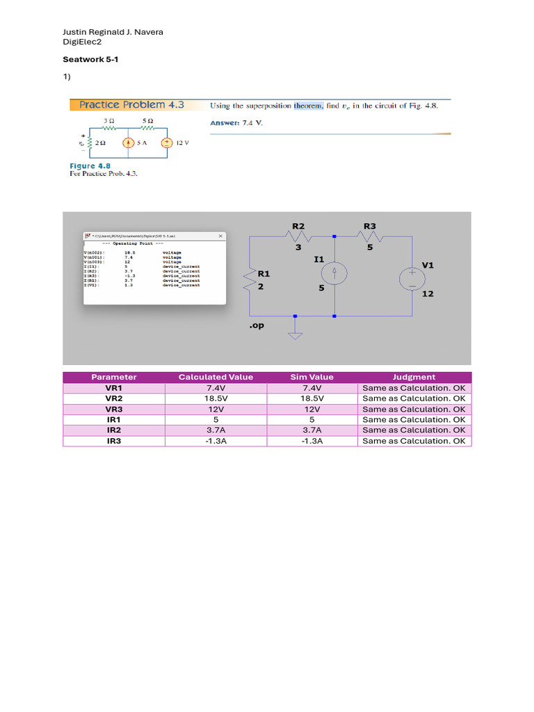 Navera, Justin Reginald J. BJT and MOSFET Biasing and Amplifer Circuit | PDF | Electronic Design ...