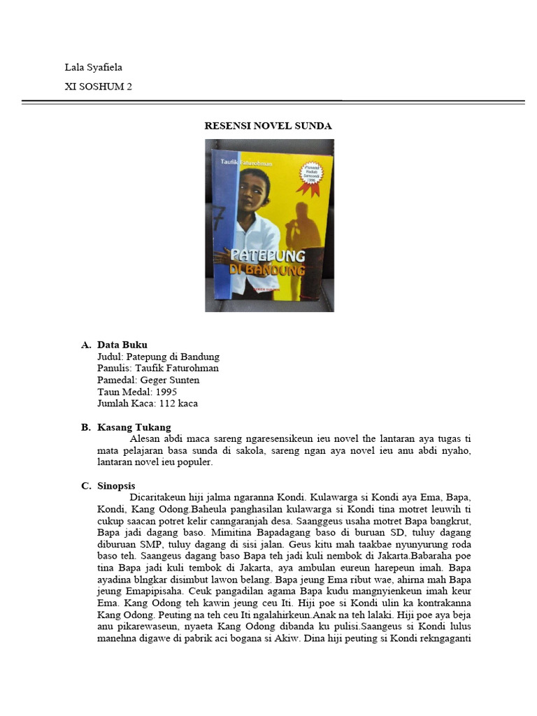 Resensi Novel Sunda | PDF