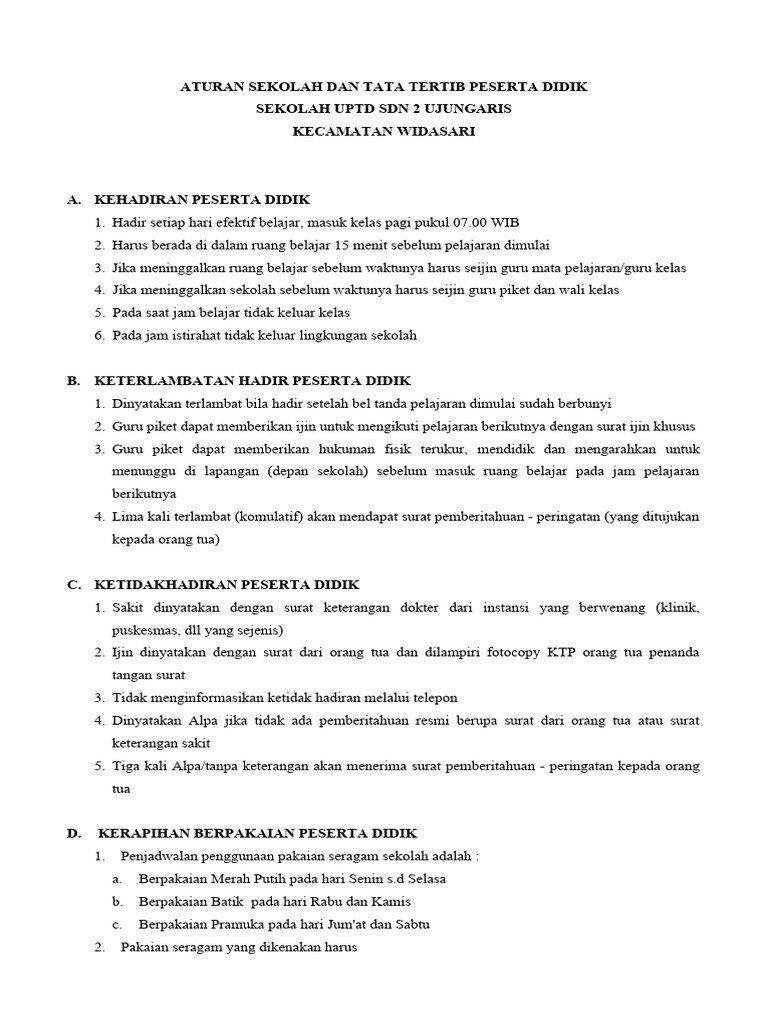1 Tata Tertib Sekolah | PDF | Karier & Perkembangan | Kesehatan Holistik