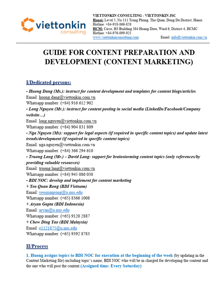 Guide For Content Preparation and Development (Content Marketing) | PDF ...