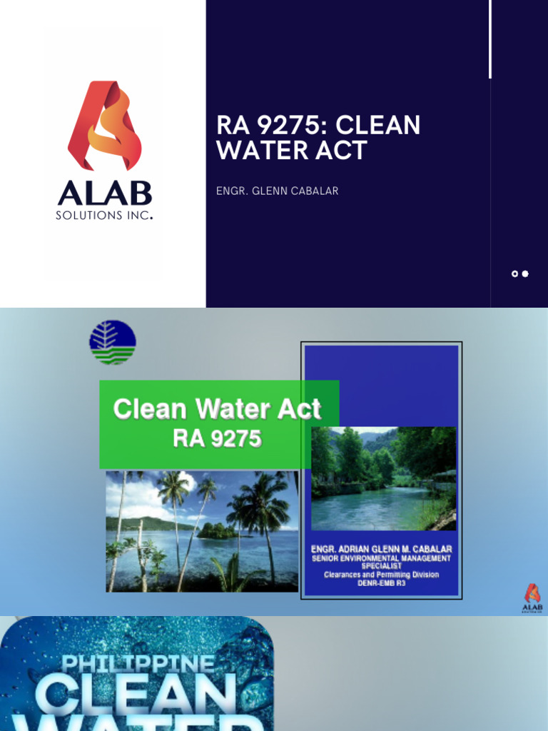 RA 9275 Clean Water Act | PDF | Sewage Treatment | Clean Water Act