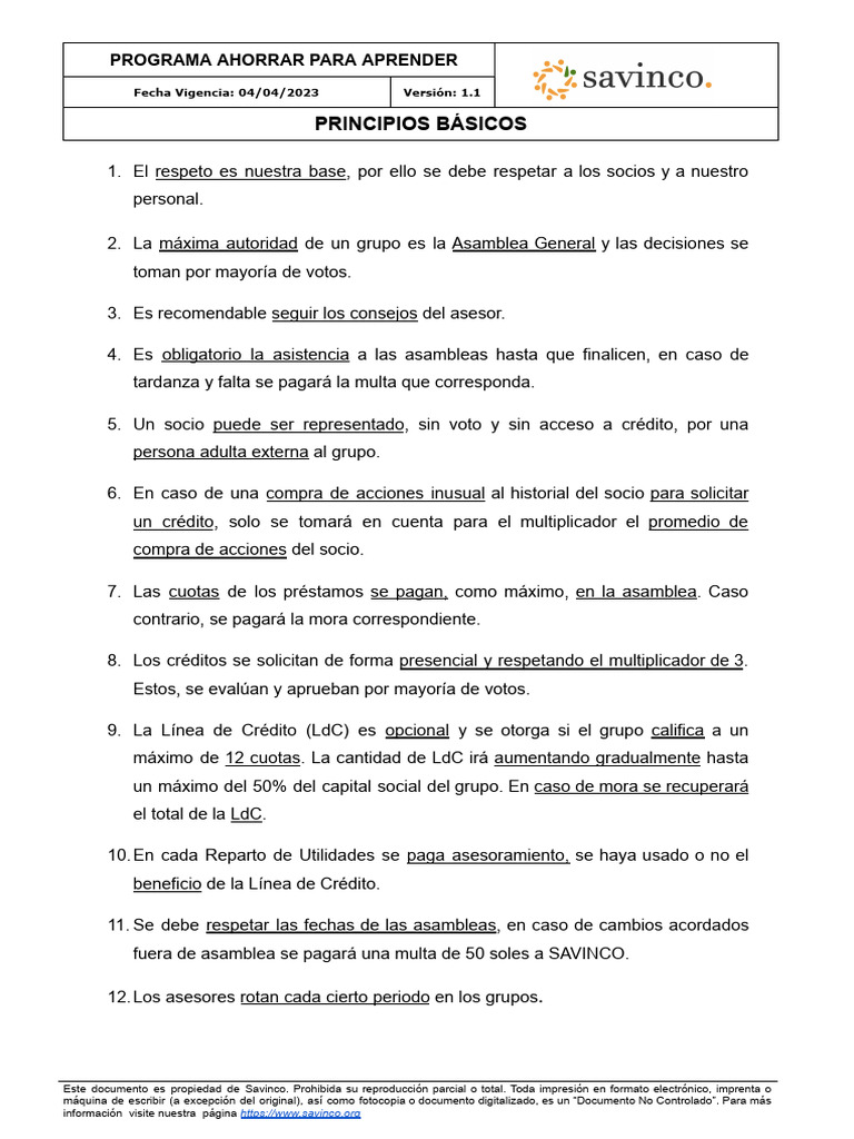 F - Principios de Ahorrar Para Aprender (2) | PDF