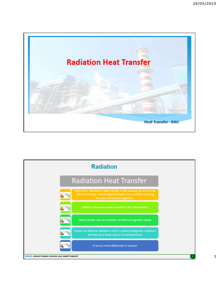 10 Radiation | PDF | Heat Transfer | Physical Chemistry