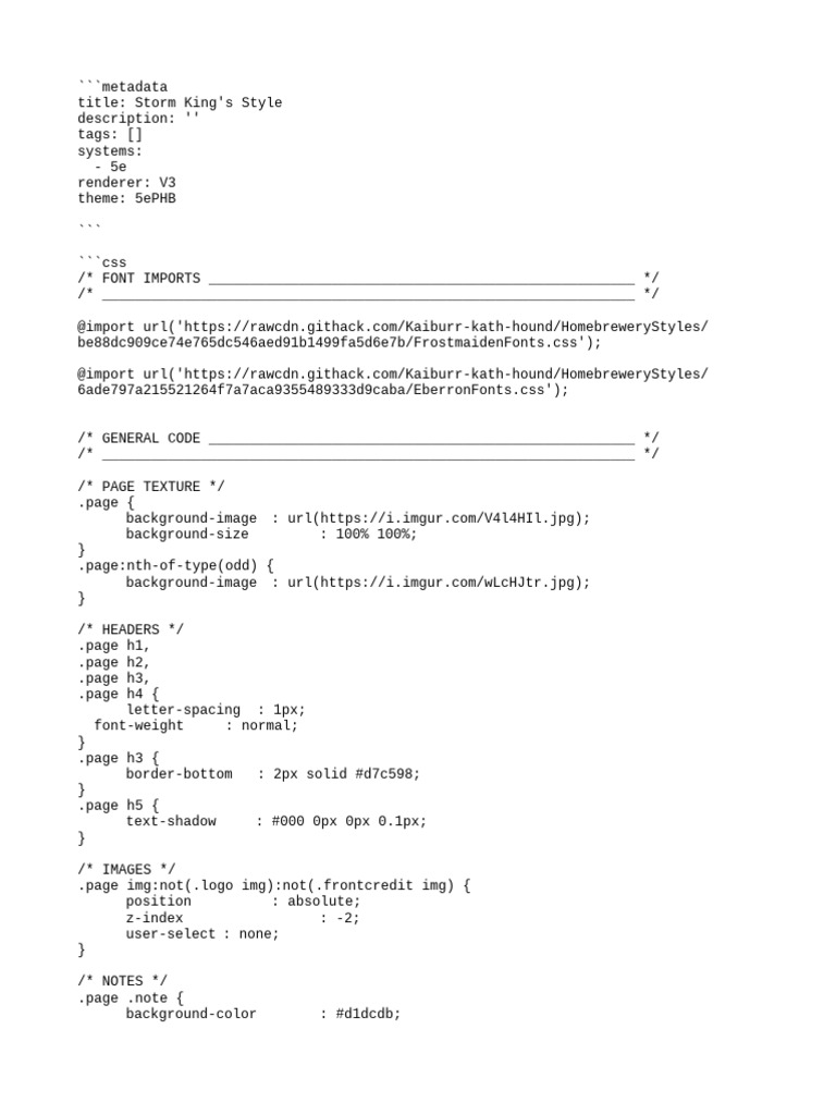 HB StormKingundefinedsStyle | PDF | Text | Written Communication