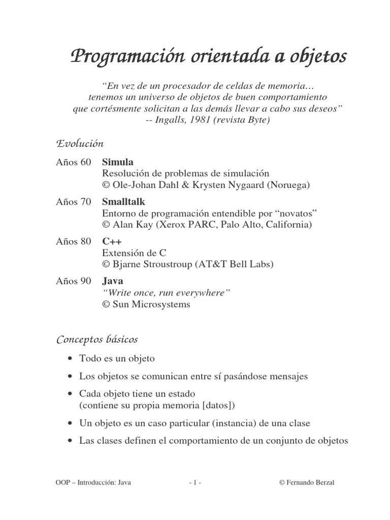 3A Intro | PDF | Programación orientada a objetos | Java (lenguaje de ...