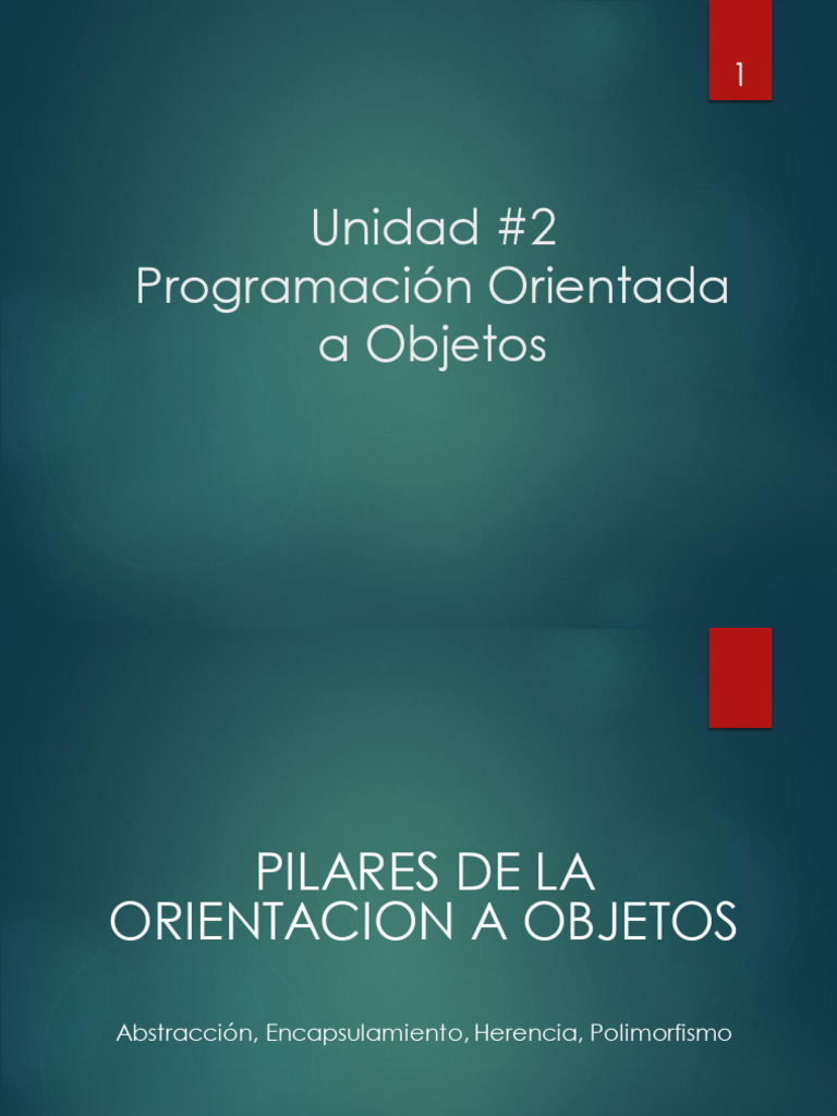 2. Programacion Orientada a Objetos | Descargar gratis PDF | Constructor (Programación Orientada ...
