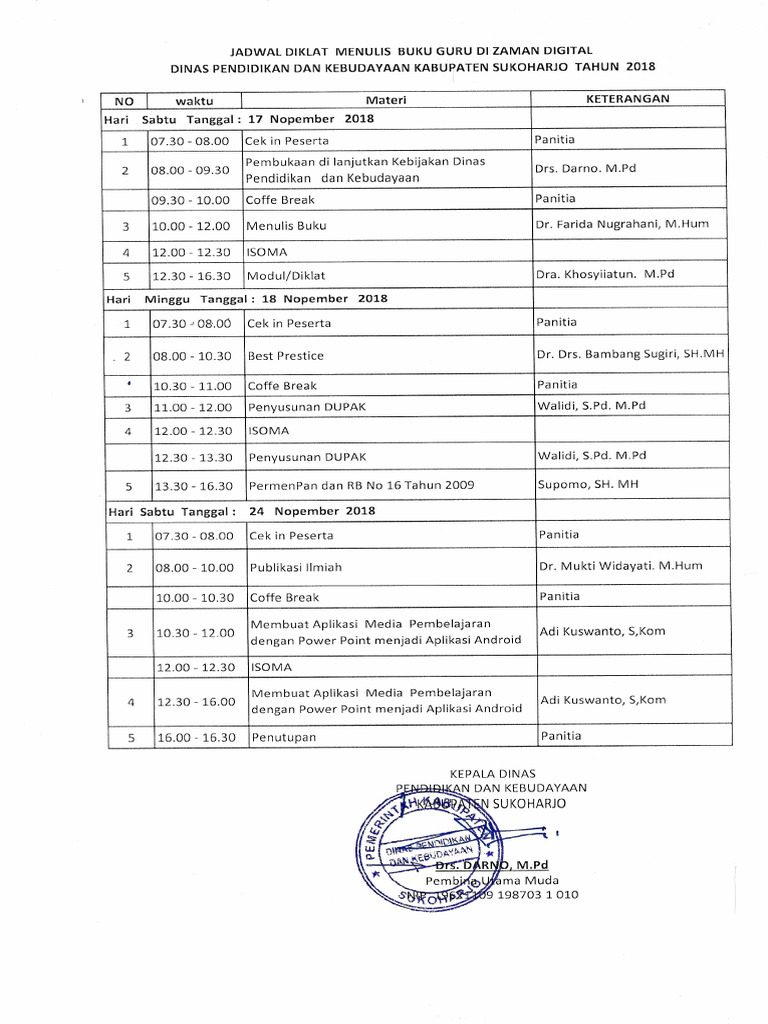 UNDANGAN + JADWAL | PDF