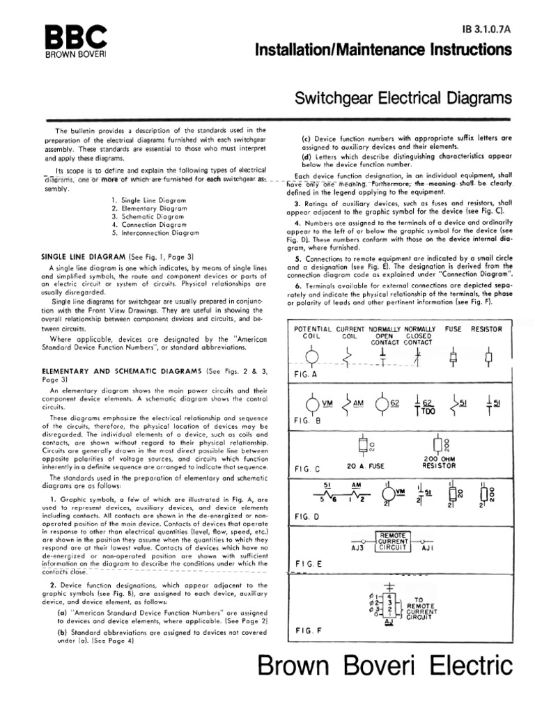 Switchgear Electrical Diagrams Guide | PDF | Relay | Electrical Network