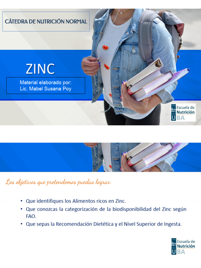 Clase Zinc | PDF | Alimentos | Zinc