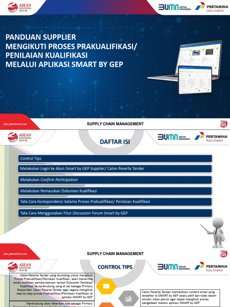 Panduan Supplier - Smart GEP - Prequalification (End Scope) | PDF