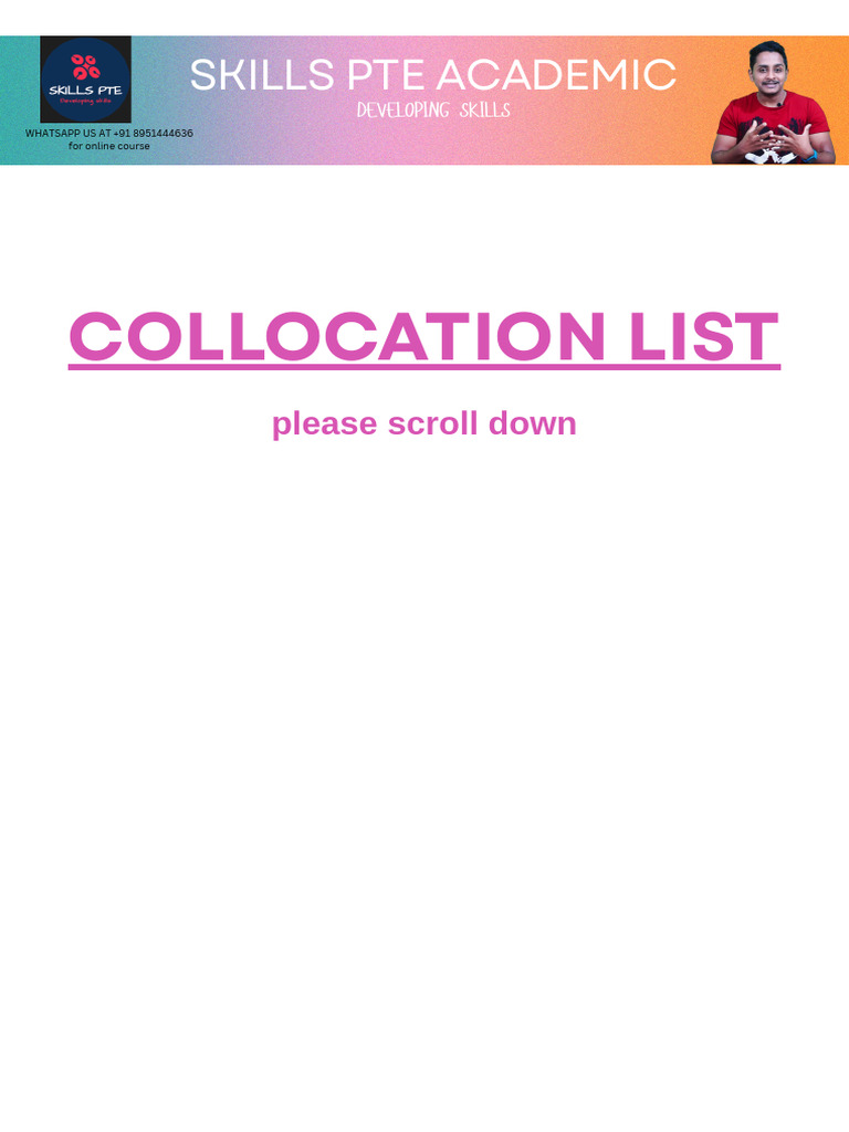 Collocation List | PDF