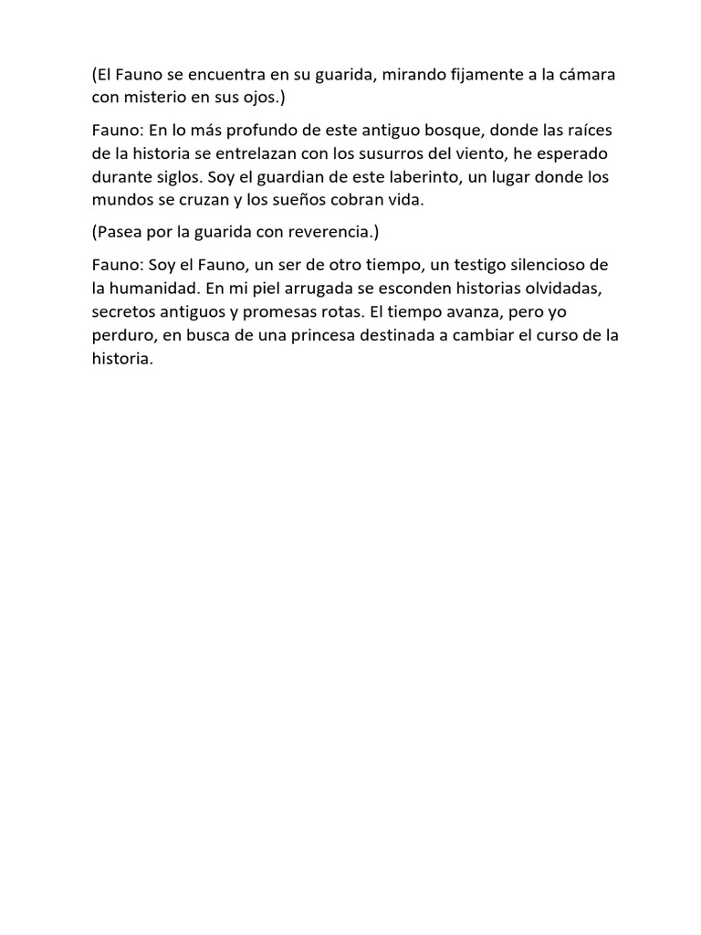 Fauno: Guardián de un Laberinto Místico | PDF
