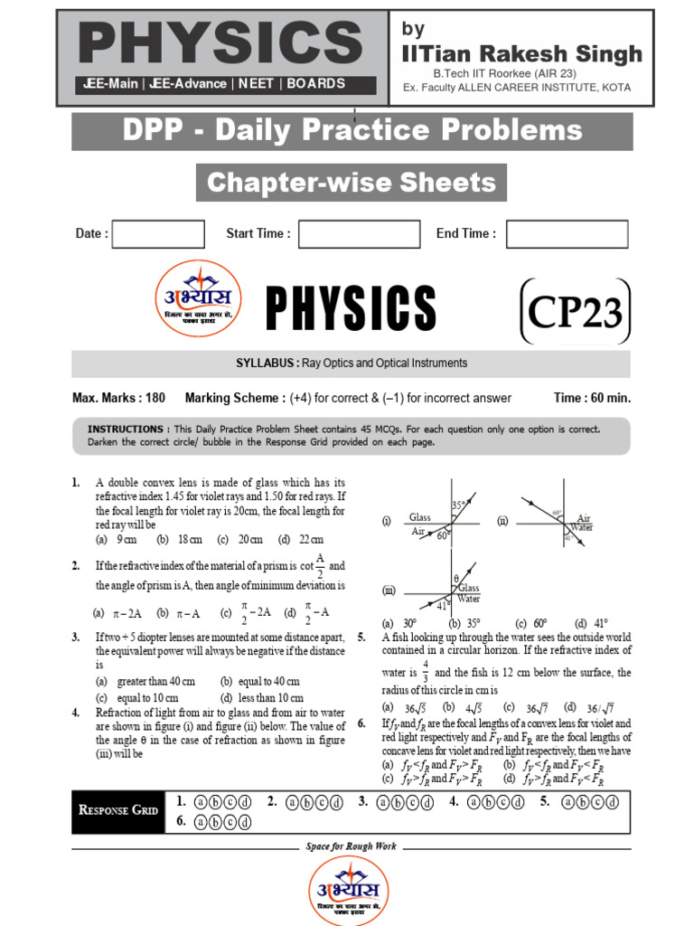 Physics | PDF | Refractive Index | Refraction