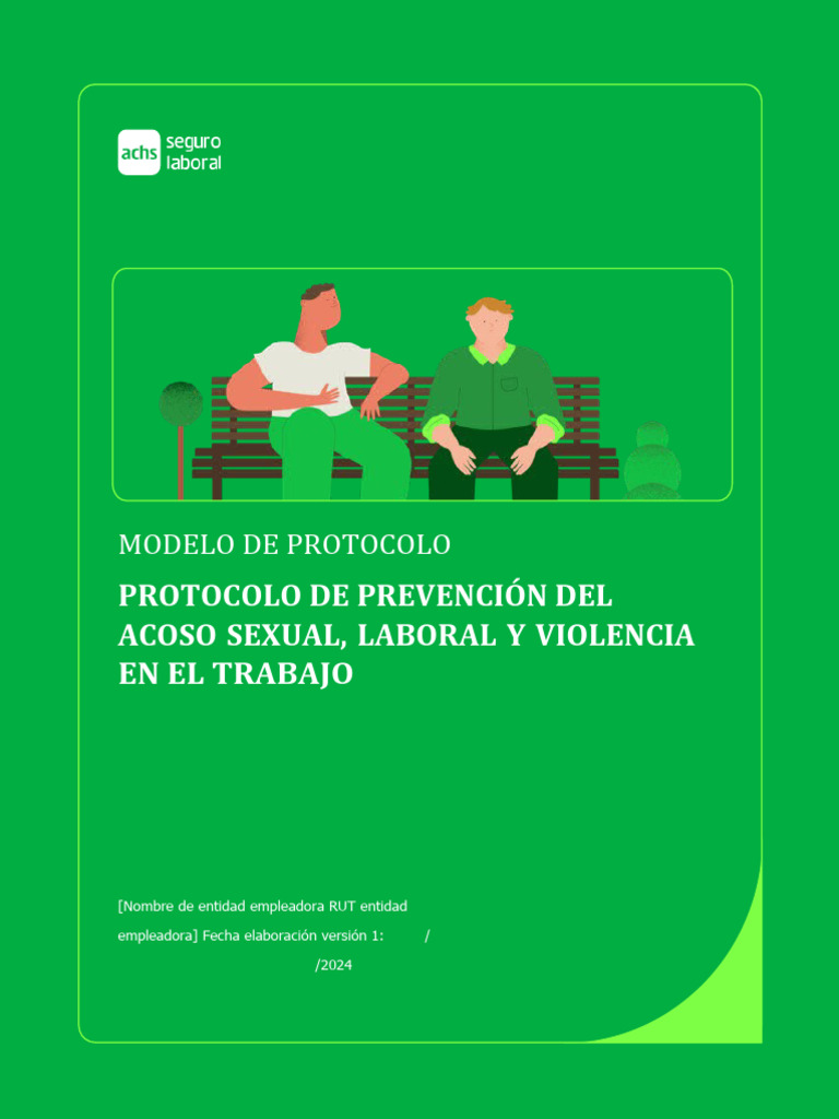 Modelo Protocolo Acoso Sexual | PDF | Acoso sexual | Violencia