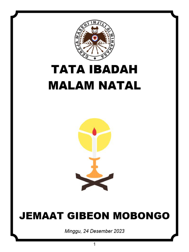Ibadah Malam Natal Gibeon Mobongo | PDF