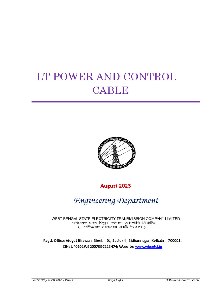 Power and Control Cables | PDF | Electrical Conductor | Electrical Wiring