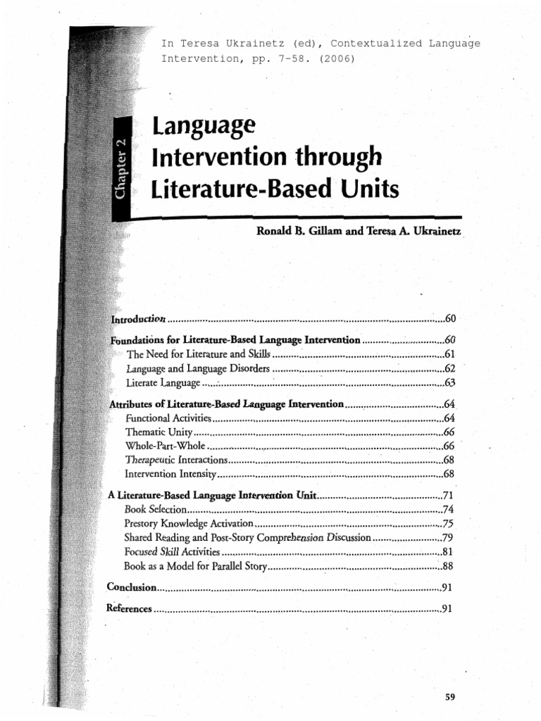 Intervención Contextualizada Del Lenguaje Cap Libro | PDF | Learning | Learning Disability