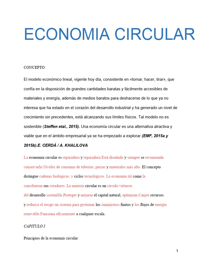 Economia Circular | PDF | Residuos | Reciclaje