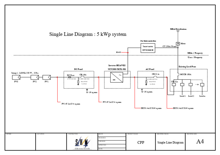 Single Line Diagram CPP | PDF | Physical Quantities | Electric Power