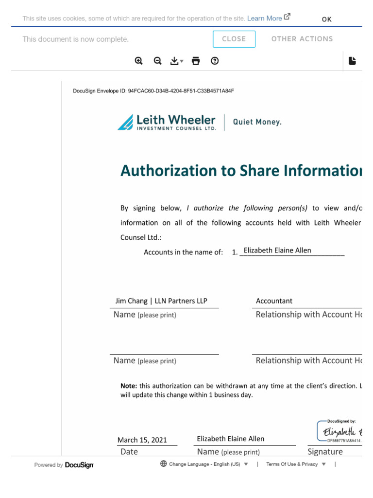 Review And Sign Document S Docusign Pdf