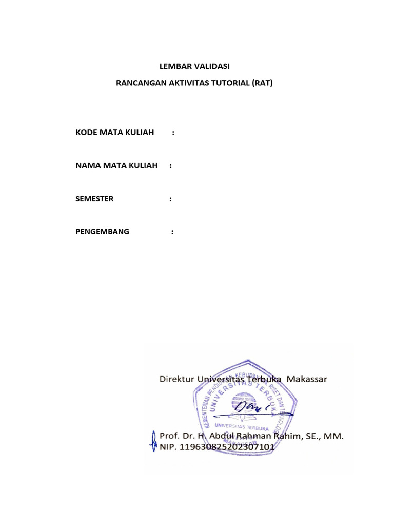 Format Ratsat Baru | PDF