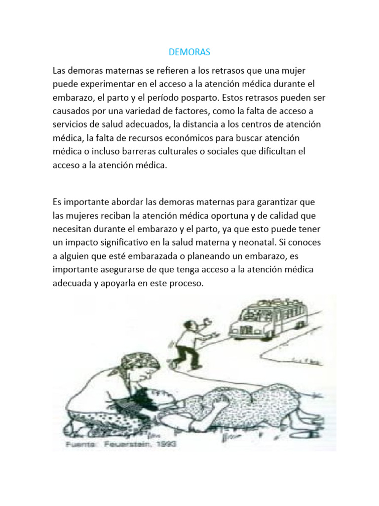 Demoras | PDF | El embarazo | Parto