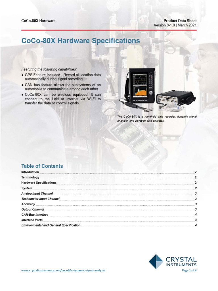 CoCo-80X Hardware Specification 8-1.0 | PDF | Analog To Digital ...