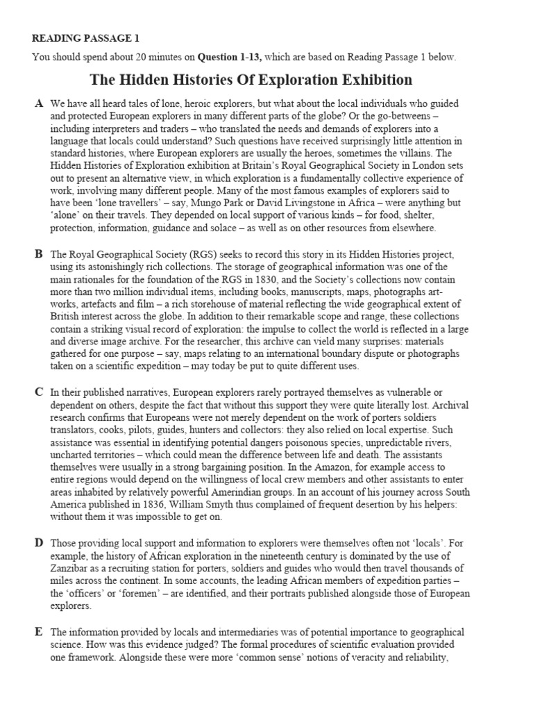 The Hidden Histories of Exploration Exhibition | PDF | Exploration