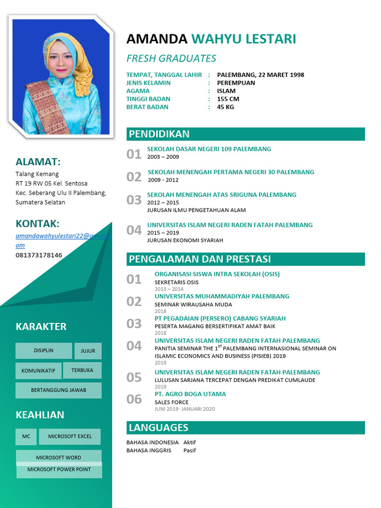 Surat Lamaran Dan CV | PDF