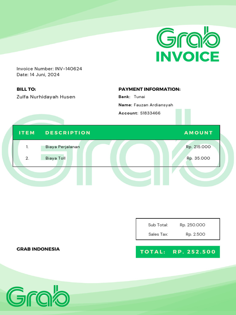 Grab Invoice_20240615_002033_0000 | PDF