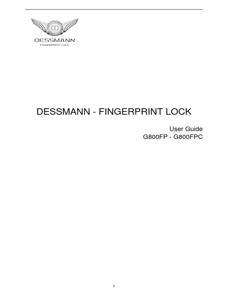 Huong Dan Su Dung Khoa Van Tay Dessmann g811 II File | PDF | Password ...