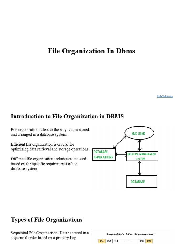 File Organization in Dbms | PDF | Databases | Database Index