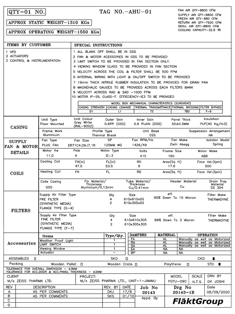 20143-1B (AHU-01) TDS | PDF