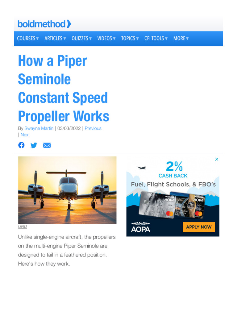 Multi Constant Speed Prop | Download Free PDF | Aviation | Aircraft